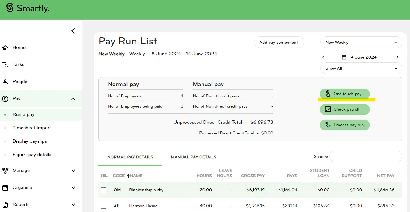 Smartly | Enter pay details